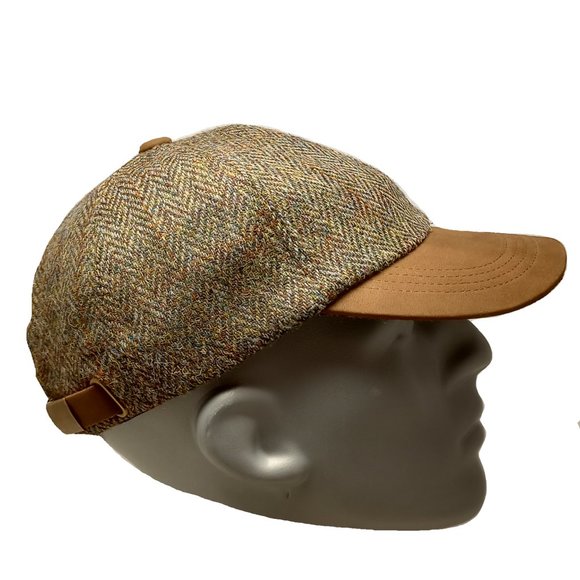 Harris Tweed | Accessories | Harris Tweed Hartside Leather Peak ...